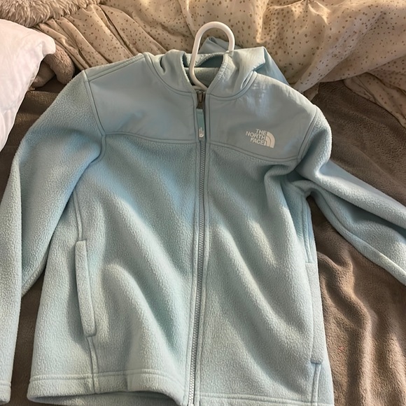 The North Face | Jackets & Coats | Light Blue Fleece North Face Girls ...